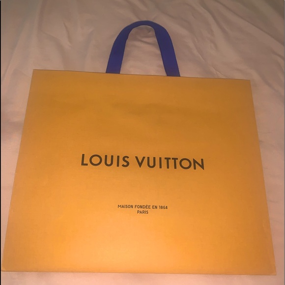 Louis Vuitton | Bags | Authentic Louis Vuitton Lv Orange Paper Shopping ...